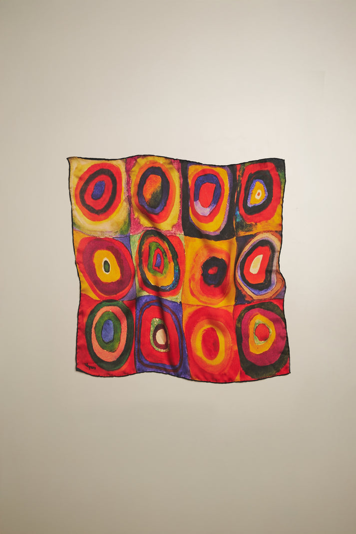 İpek Bandana Fular Art Collection- Kandinski Colors Study – Silqoora